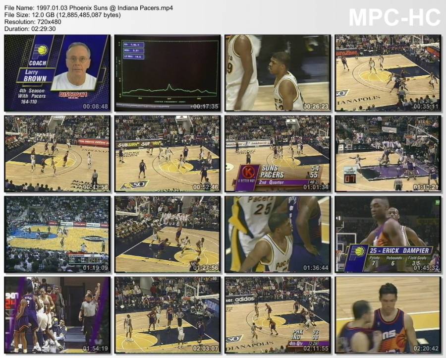 USA Sports on DVD | 3.january 1997 Indiana - Phoenix 117-104